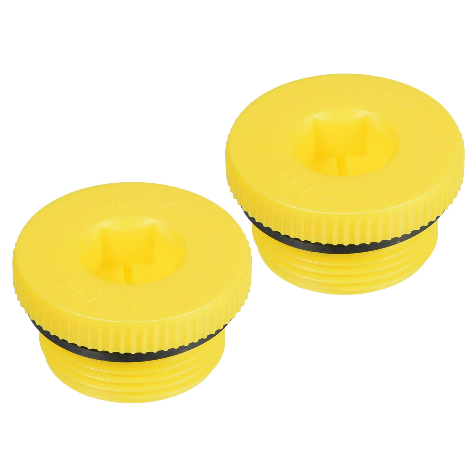 2pcs M26x1.5 Hold Plugs Plastic Male Thread Hex Socket Sealing End Cap ...