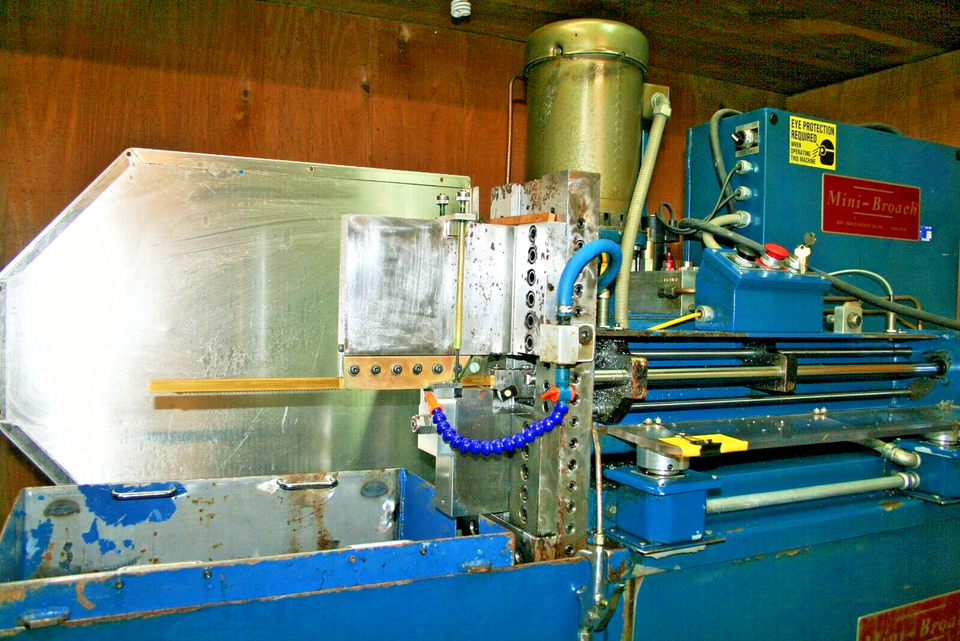 Mini Broach Broaching Machine Set up for cutting Charpy “V” Notch ...