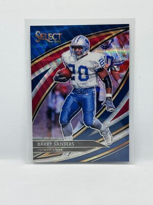2018 Panini Select Tri-Color Barry Sanders #87/99 Field Level Prizm ...