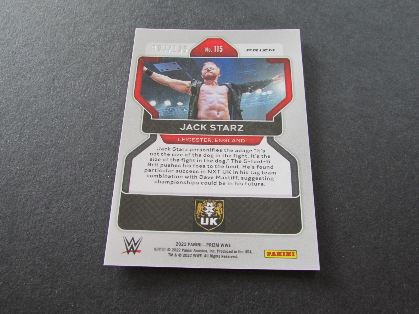 2022 Prizm WWE Jack Starz Card #115 Premium Box Set Prizm /199 | eBay