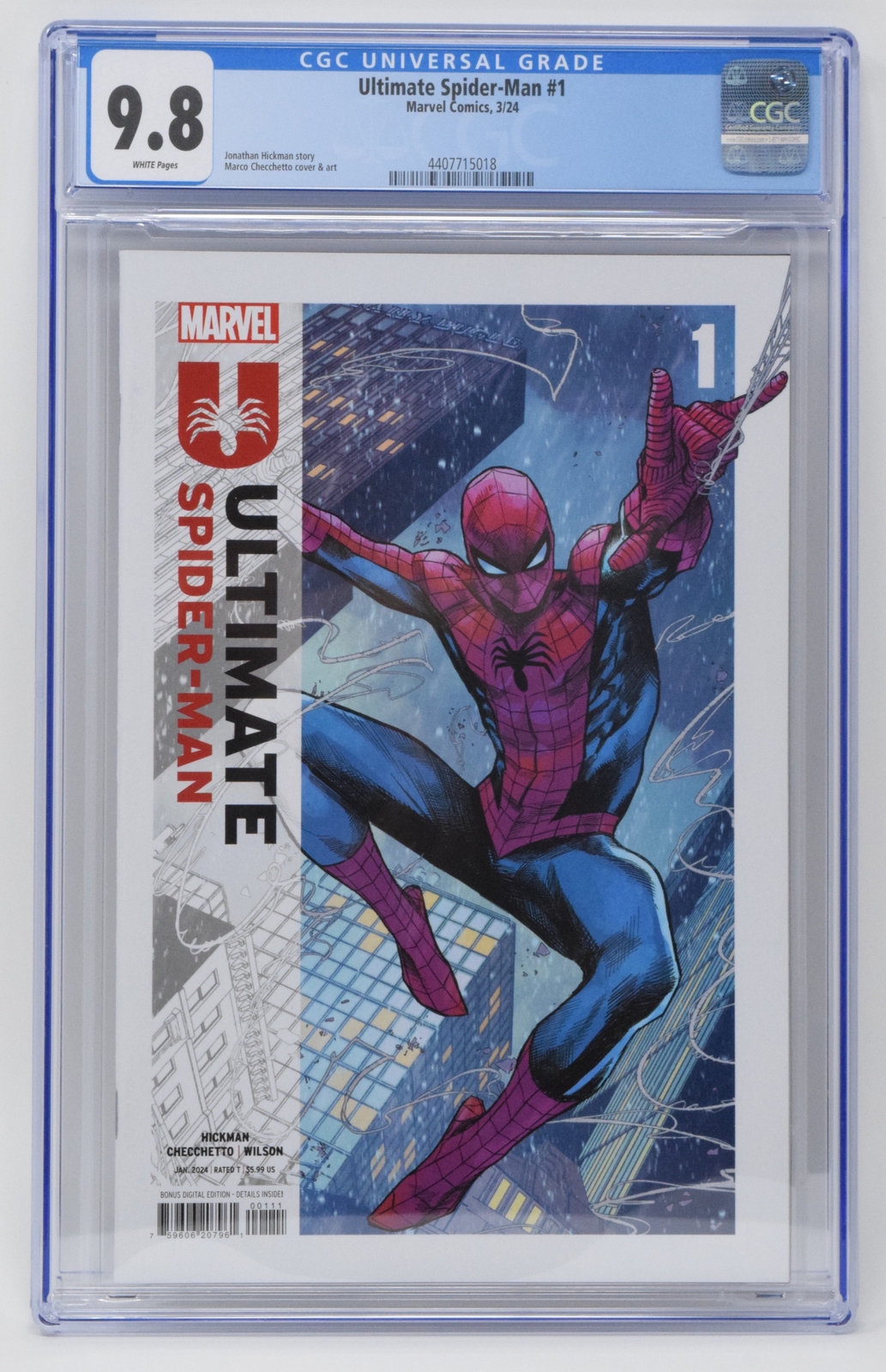 Ultimate Spider-Man 1 A Marvel 2024 CGC 9.8 Marco Checchetto 1st Print ...