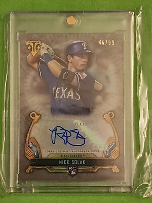 2020 Topps Triple Threads - Rookie Autographs #RAC-NS Nick Solak 46/99 ...