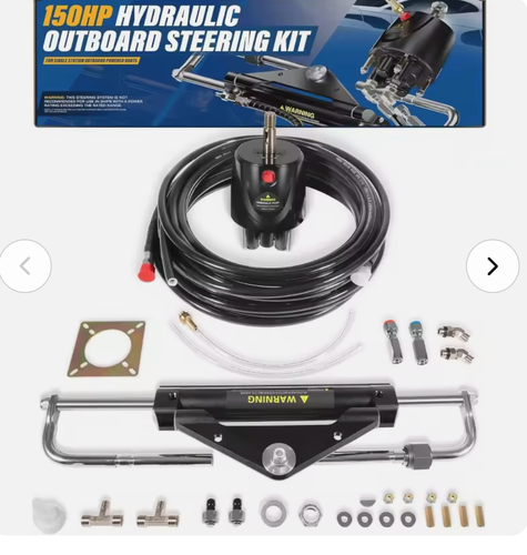 NEW Boat Hydraulic Steering System Kit Marine Outboard Steering 150HP ...