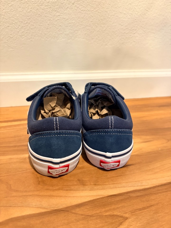 Vans Old Skool V Pro Ultra Cush size 7 Men Navy/White Hook and Loop ...