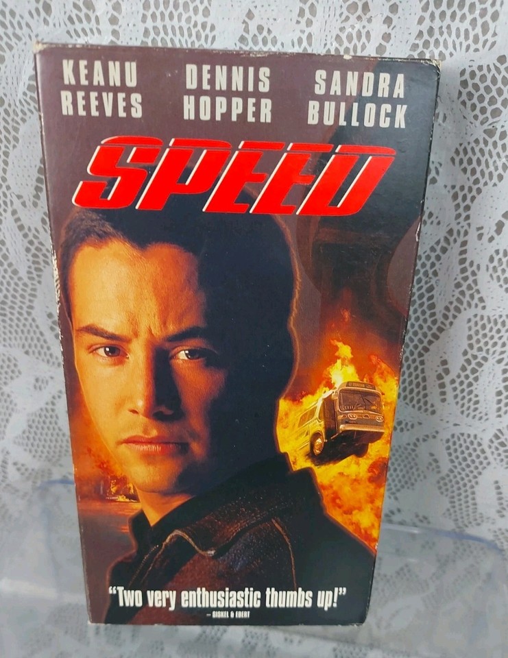 Speed VHS Video Tape Movie Keanu Reeves Dennis Hopper Sandra Bullock ...
