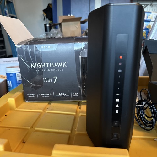Netgear Nighthawk RS500 BE12000 WiFi 7 Router 12Gbps 6Ghz Tri-Band 2 ...