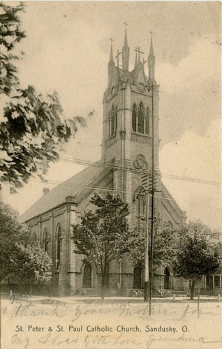 POSTCARD - SANDUSKY, OHIO - ST. PETER & PAUL CATHOLIC CHURCH, SANDUSKY ...