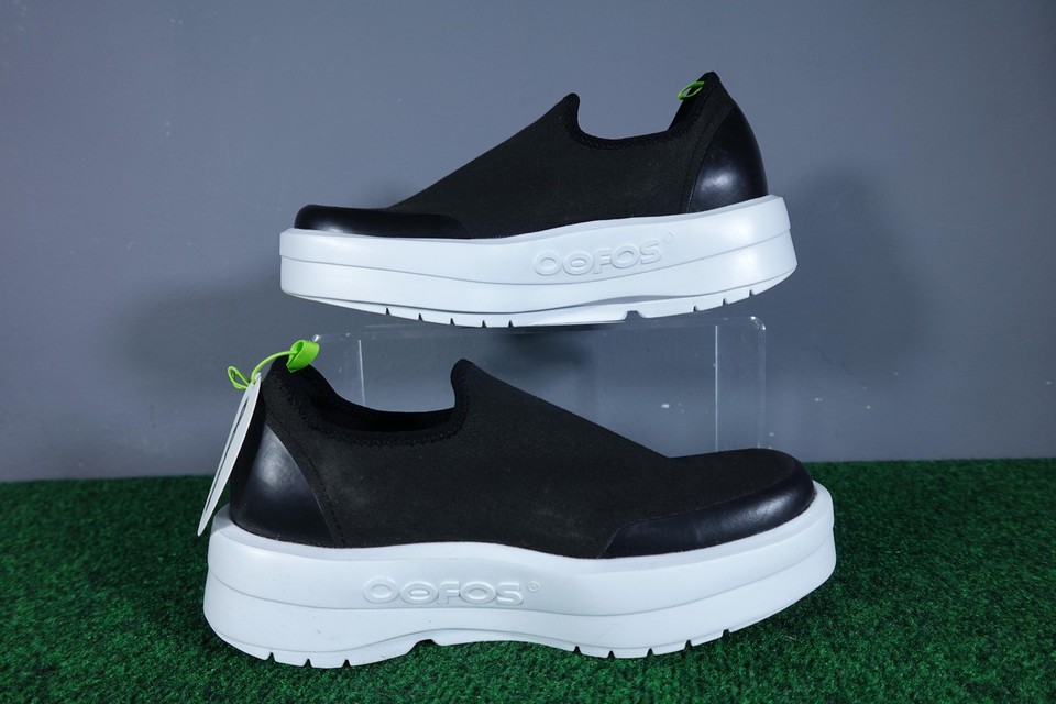 OOFOS Shoes Womens Size 7.5 Black OOmg Low Slip On Comfort Platform ...