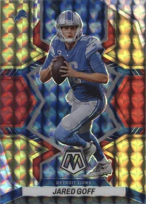2022 Panini Mosaic - Jared Goff #64 Choice Fusion Red & Yellow Mosaic ...