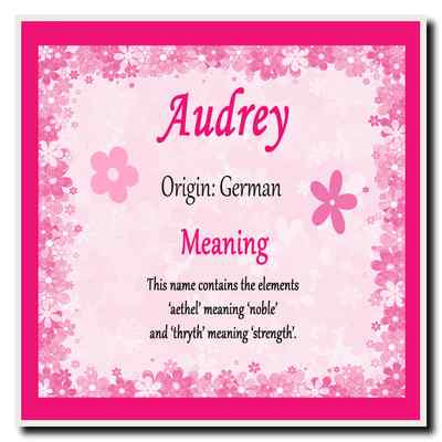 Audrey Personalised Name Meaning Coaster | eBay UK