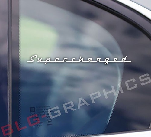 supercharged vinyl sticker decal (4) car race boost bumper window ...
