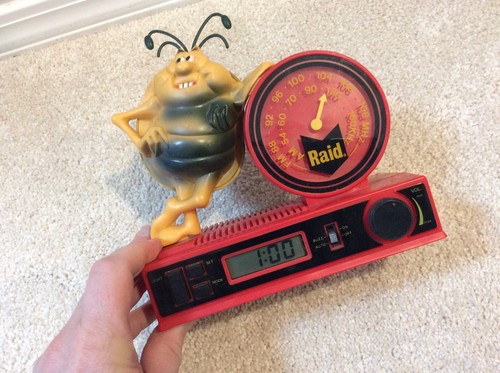 Rare Vintage Raid Clock Radio AM/FM 1980's | eBay