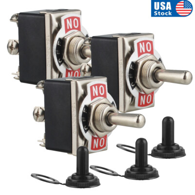 Heavy Duty 20A Toggle Switch Control DPDT 2 Pole Double Throw 6 Term On ...