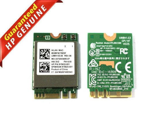HP 915623-001 Realtek RTL8822BE 802.11AC Bluetooth Wifi Card U98H133 ...