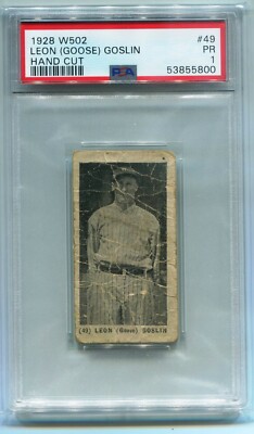 1928 W502 Leon Goose Goslin #49 HOF PSA 1 | eBay