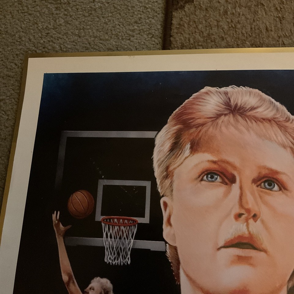 Larry Bird Autographed Lithograph Signed By Artist With Authentic 208/ ...