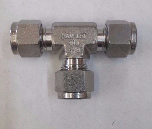 New Ham-Let, 3/8" 316SS Let-Lok Double Ferrule Union Tee, F/S ...