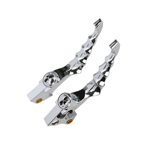 Chrome Skull Brake Clutch Lever For Harley XL883 1200 XR Iron Sportster ...