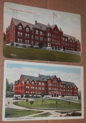 ONEONTA NY - TWO OLD POSTCARDS - STATE NORMAL SCHOOL - 1916 and 1919 | eBay