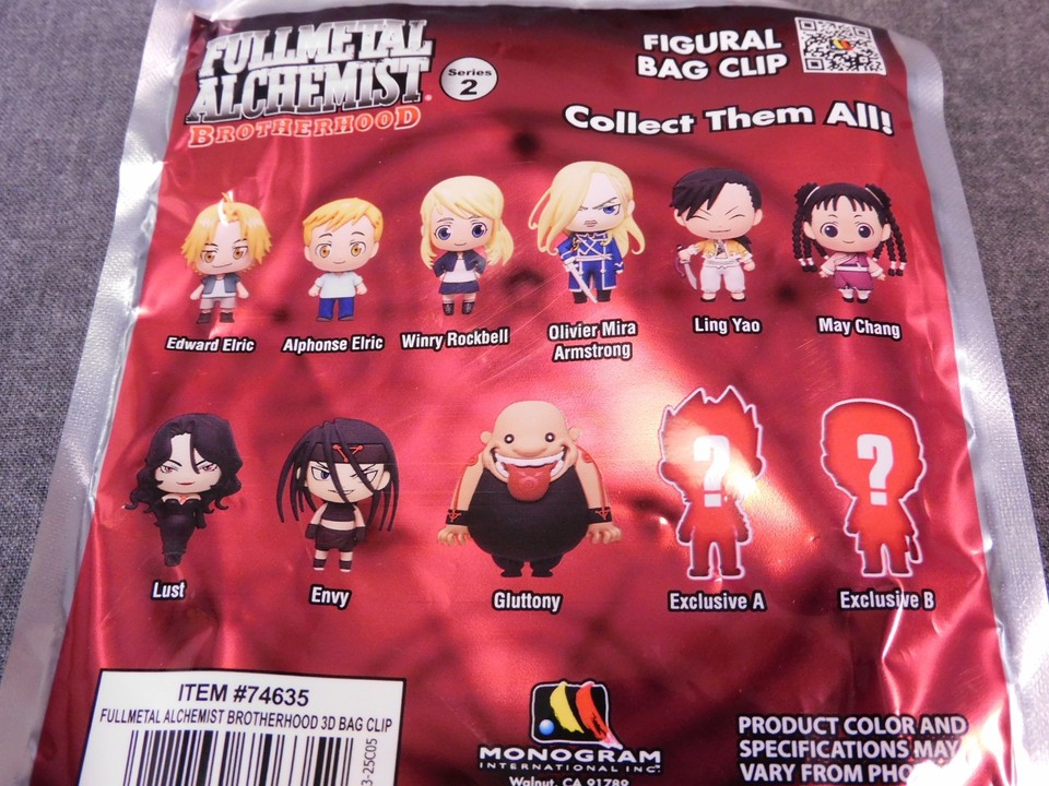 Fullmetal Alchemist NEW * Greed Clip - Chase * Blind Bag Series 2 Key ...