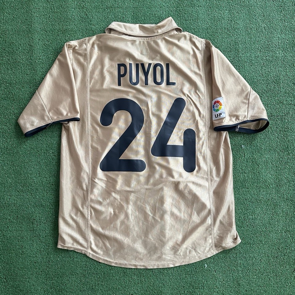 Vintage FC Barcelona #24 Puyol 2001/2002 Away Football Kit (L) | eBay