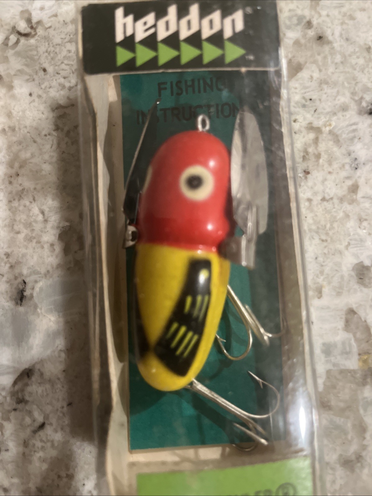 Vintage Heddon Crazy Crawler 9120 YRH Wood Fishing Lure Topwater/W box ...