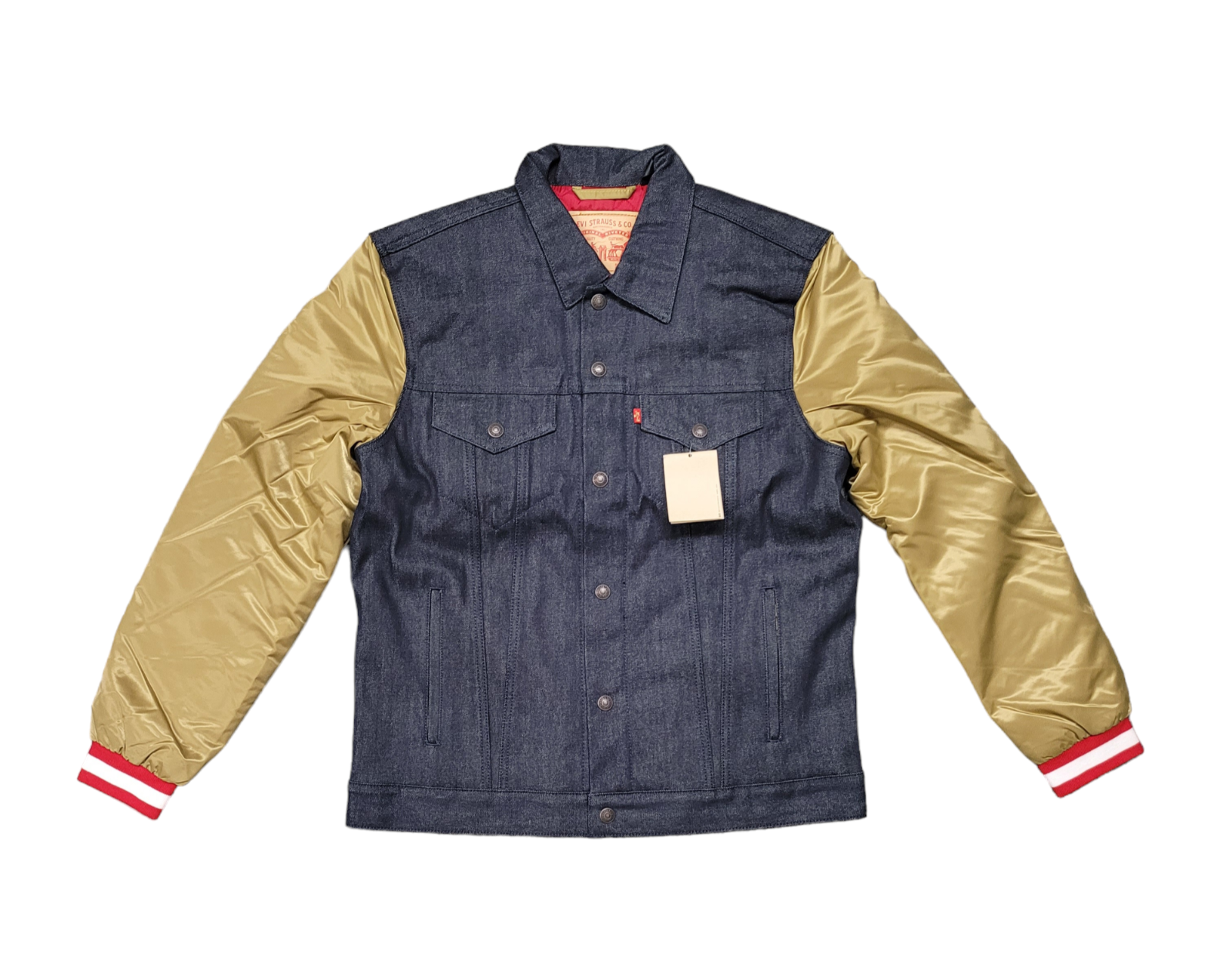 Levi's Men's NFL 49ERS Original Denim Varsity Jacket XL Special Edition ...