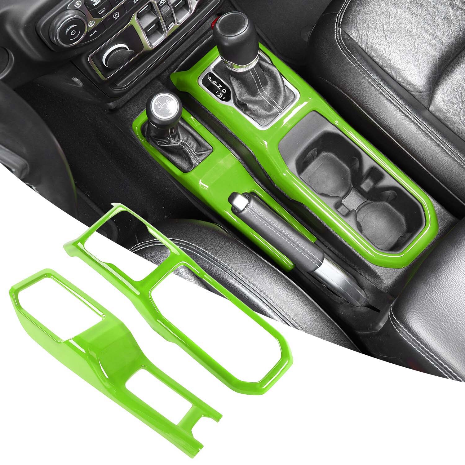 Green Center Console Gear Shift/4WD Panel Trim Cover for Jeep Wrangler ...