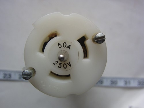 Marinco CS8264NYL 50A 250V 1Ø HBL CS8264 Style Locking Connector Non ...