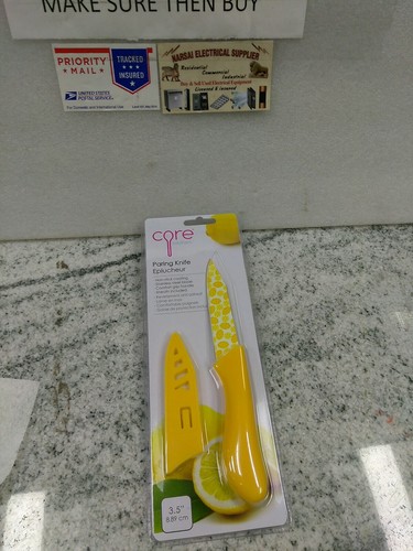 Core Kitchen Paring Knife with Sheath 3.5 inches yellow lemon 🍋 (19EB1 ...