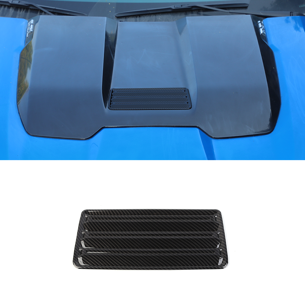 2022+ Chevrolet Silverado 1500 Carbon Fiber Hood Scoop Cover Bezel For ...