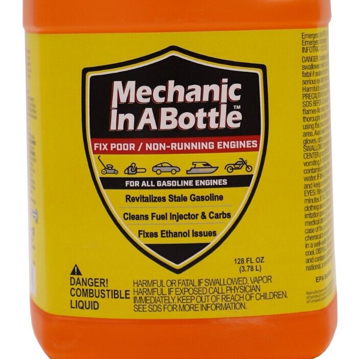 MECHANIC IN BOTTLE FUEL ADDITIVE 5 GAL 2 JUGS FIX, REVITALIZE GAS ...