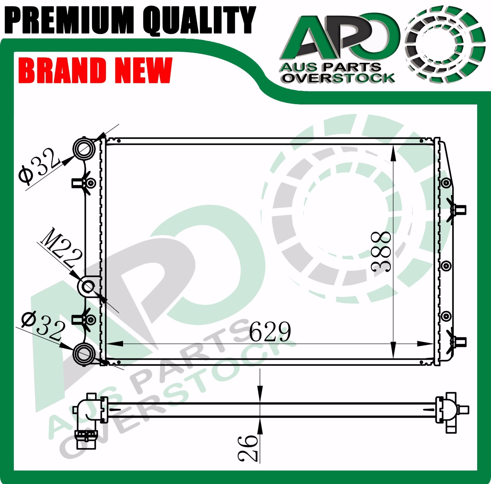 Premium Radiator For VOLKSWAGEN POLO 9N 1.4L 1.6L Petrol 1.4L 1.9L ...