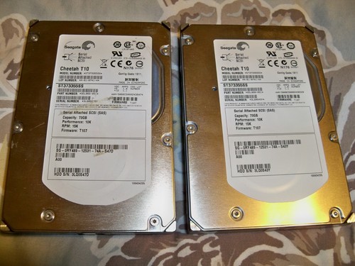 Seagate Cheetah 73GB 15K RPM 3.5" SAS Hard Drive ST373355SS Lot of 2 ...