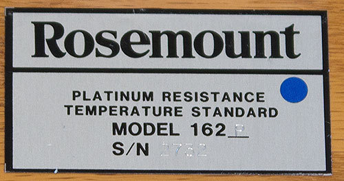 Rosemount 162P Platinum Resistance Temperature Standard/Thermometer Pt ...