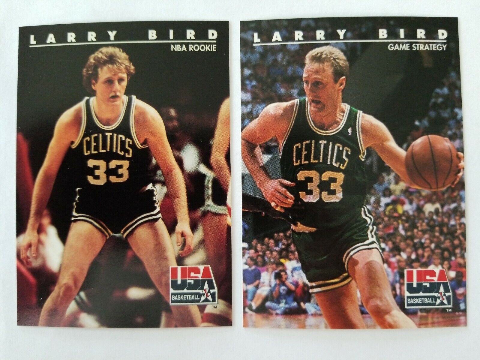 2 Larry Bird Cards - 1992 Skybox USA Cards #11 and #12 | eBay