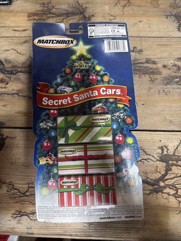 Mattel Matchbox 2002 Secret Santa 3 Cars Gift Pack Stocking Stuffers ...
