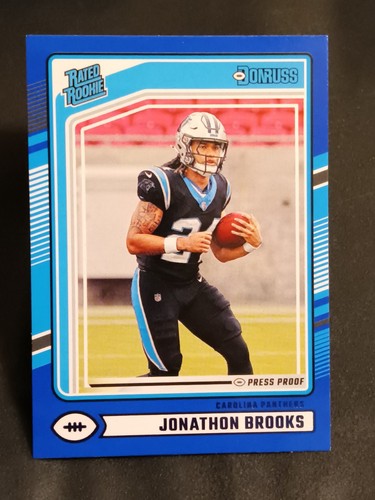 2024 Donruss Rated Rookie Jonathon Brooks #354 Blue Press Proof 🔥RC🔥 ...