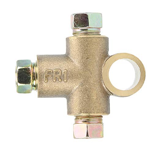Inverted Female Tee, 3 Way T-Shape Brake Tee With 3 Male Nuts Short ...