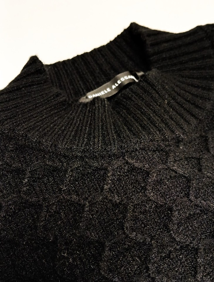 Sweater Turtleneck Daniele Alessandrini Man DA1FW26M109 Black 101 ...