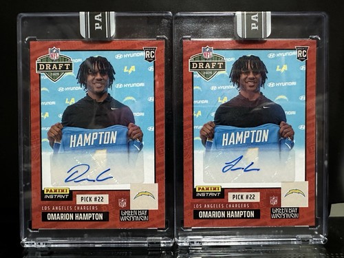 2025 Panini NFL Draft Night Omarion Hampton Rookie 1st NFL Card Auto ...