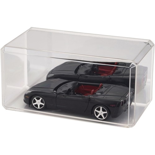 094CD Clear Plastic Display Case for 1:24 Scale Cars (Mirrored), 9" W x ...
