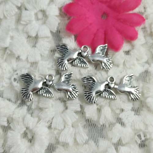 Free Ship 60 Pcs Antique Silver Bird Charms Pendant 25X12MM H-481 | eBay