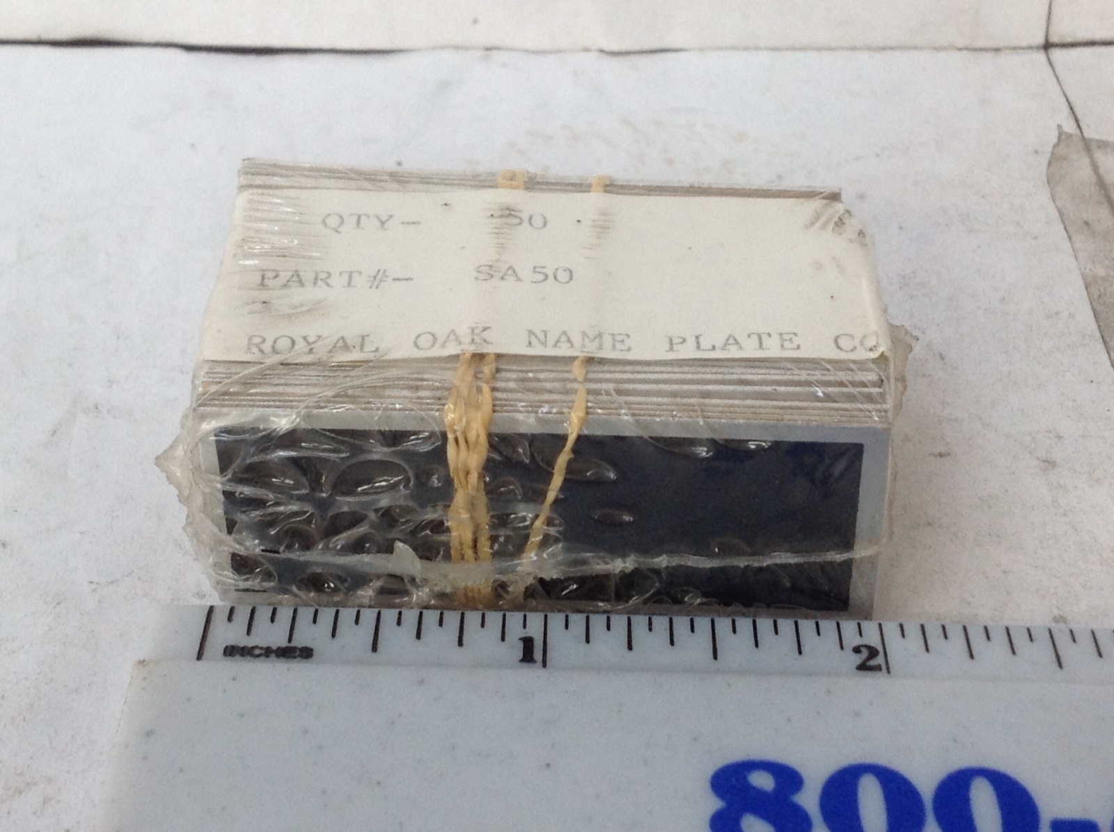 ROYAL OAK NAME PLATE SA50 Name Plate Blanks 2"/4" Set Of 50 (QTY AVAIL ...