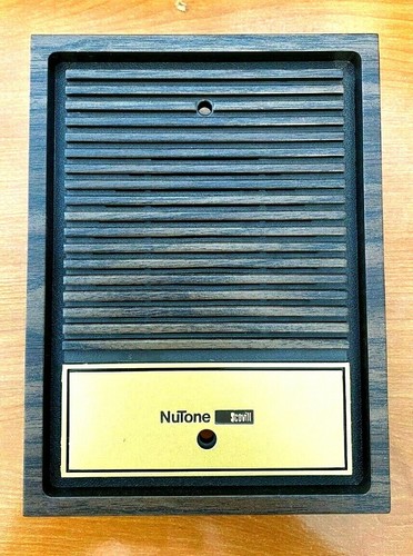 NEW Nutone IS-65 Radio Intercom Door Speaker - Walnut & Gold Trim NEW ...