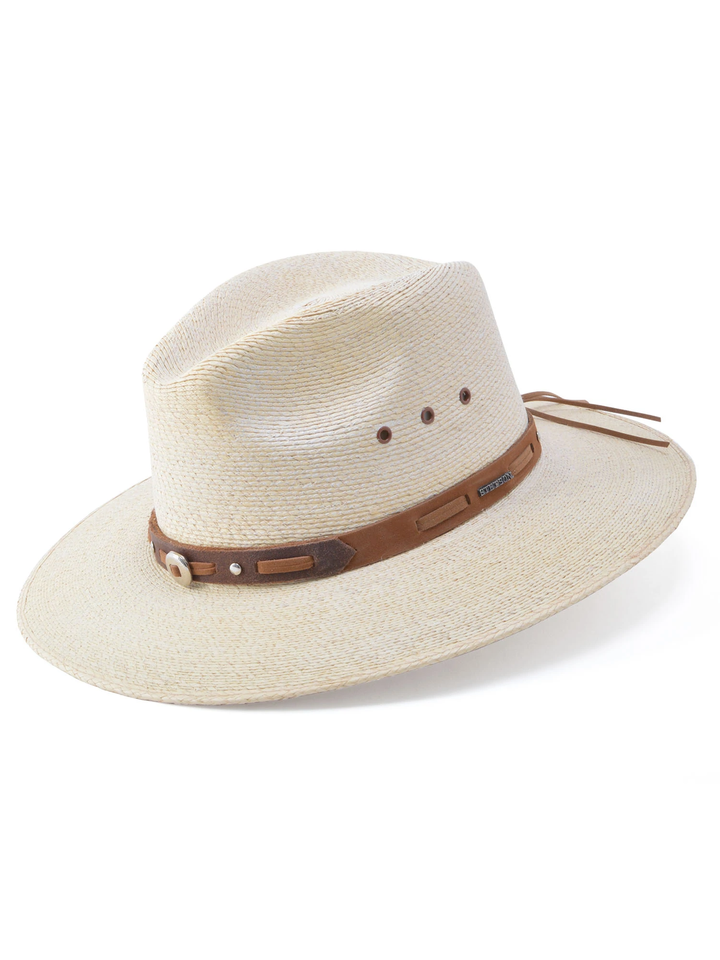 Stetson Chambers Palm Straw Aussie Hat | eBay