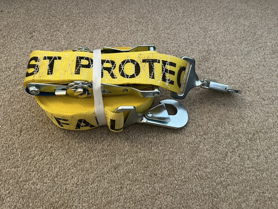 1 x Brand New 14m Trailer Fall Arrest Strap with Twisted Snap Hook ...