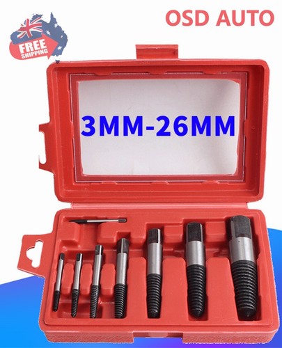 8 Pcs Damaged Screw Bolt Extractor Ezy Out Set Easy Broken Screw ...
