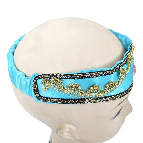 Girls Blue Headbands Large Rhinestone Children Headwear Princess Hair ...