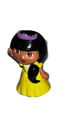 Dora the Explorer 2" Tall PVC Figurine Yellow Dress Figure 2004 Mattel ...